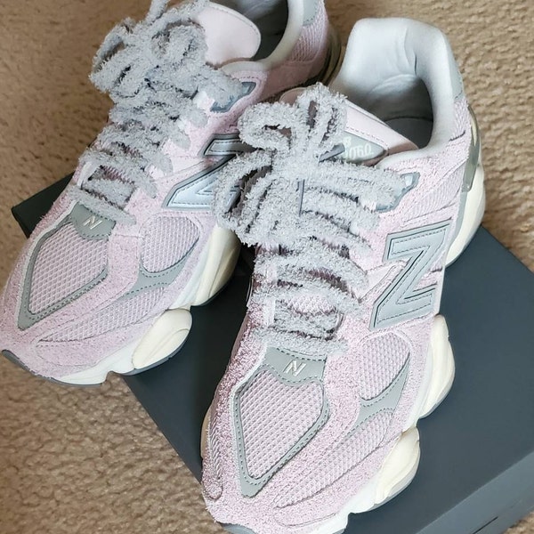 Fuzzy Laces, Pink Shoe Laces, White Shoe Laces - ONE PAIR - Etsy