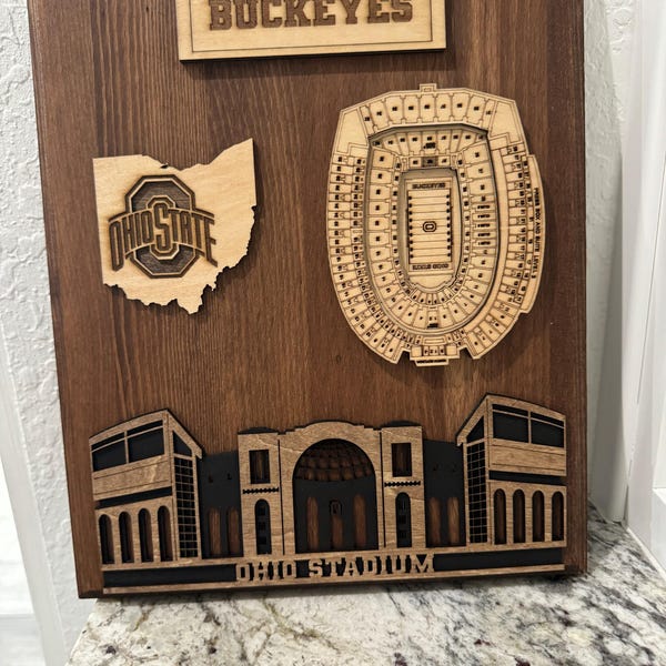 Laser Cut SVG Digital Cut File | Multi-layer College Football Stadium ...