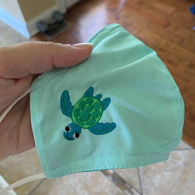 Mini Turtle Machine Embroidery Design Cute Smiling Turtle Swimming Sea ...