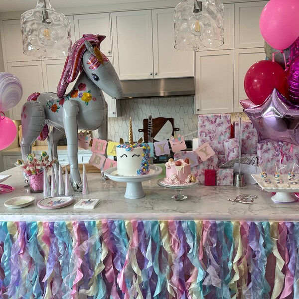 Unicorn Happy Birthday Banner, Rainbow & Unicorn Birthday Party ...