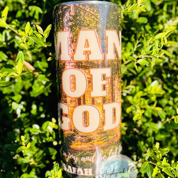 Man of God Tumbler Wrap Tapered Straight Isaiah 55 Hunting Tumbler ...