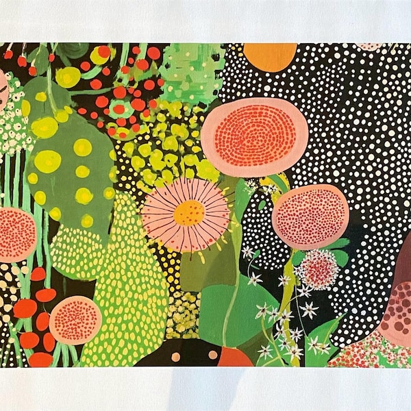 Mushroom Wall Art Framed Canvas Print Botanical Kitchen Decor Earthy ...