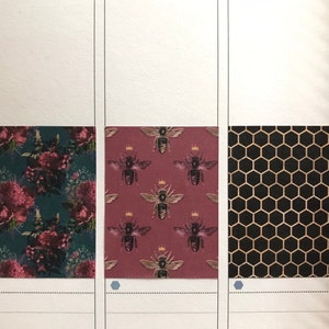 Lovely Bee Digital Paper, Gold Bee Clipart, Seamless Patterns, Burgundy ...