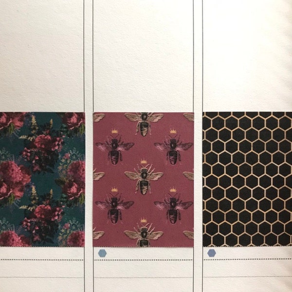 Lovely Bee Digital Paper, Gold Bee Clipart, Seamless Patterns, Burgundy ...