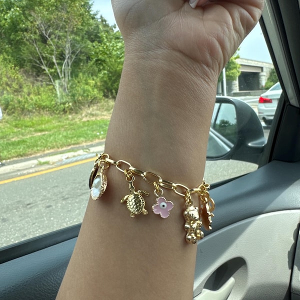 Charm Bracelet, Personalized Charm Bracelet for Women, Design Your Own ...
