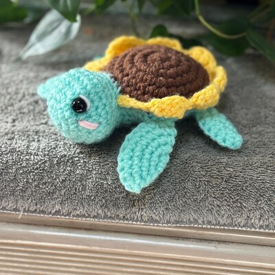 Petal the Sunflower Turtle Pattern Crochet PDF Download Beginner ...
