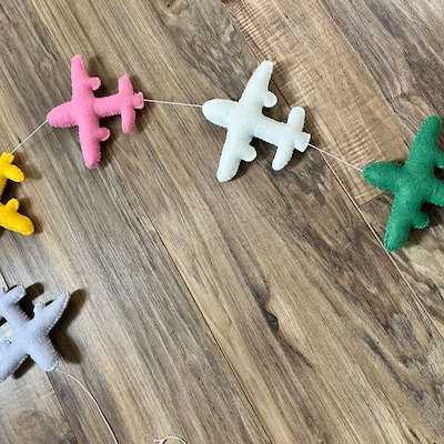 Felt Airplane Banner, Nursery Decor, Airplane Themed Nursery, Wall ...