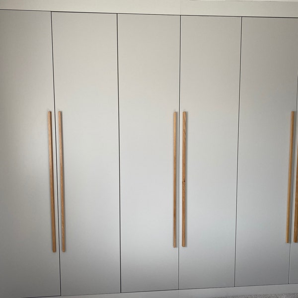 Large 50, 80, 90, 100, 110 Cm Oak Wood Drawer Handles, Minimalist ...