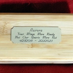 1x3 Custom Engraved Notch Corner Brass Plate Picture Plaque Name Tag ...