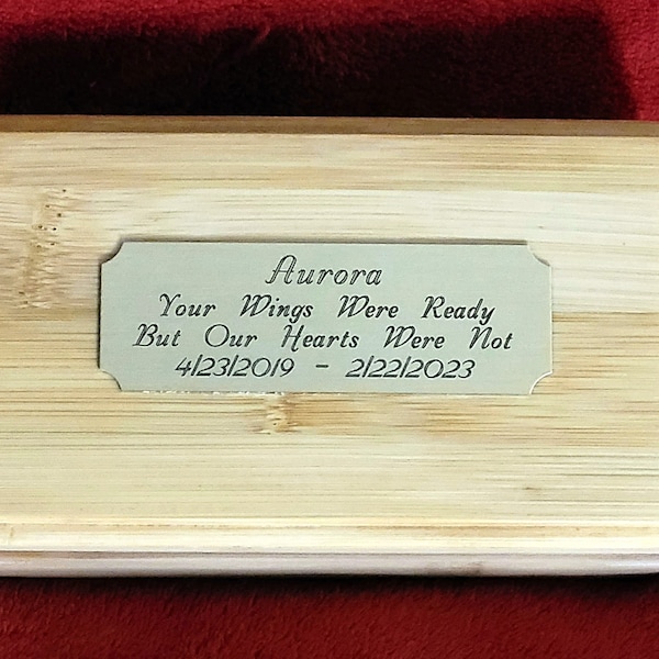 1x3 Custom Engraved Notch Corner Brass Plate Picture Plaque Name Tag ...