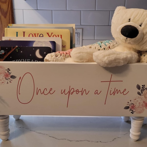 Children's Library Box, Baby Book Box, Book Storage, Nursery Storage ...