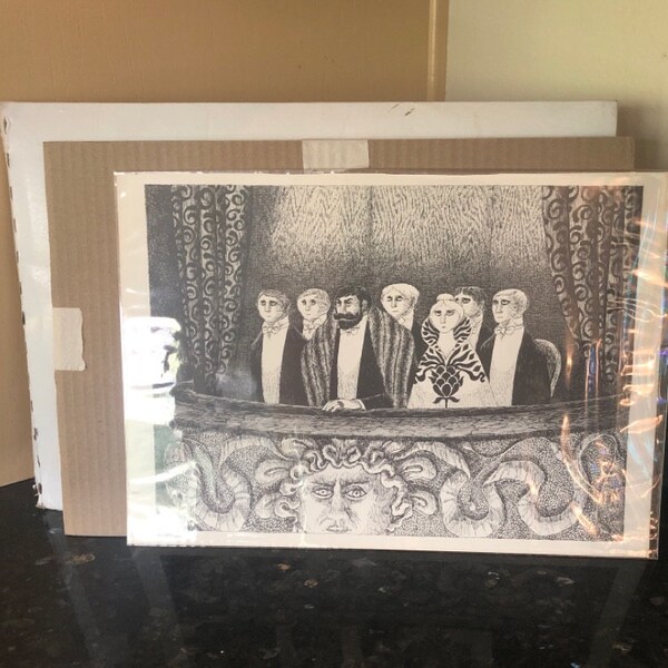 Goth Decor, Gothic Artist, Gothic Print Gift, Edward Gorey, 1979 ...