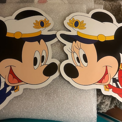Disney Inspired Captain Mickey & Minnie Magnets Large Painted ...