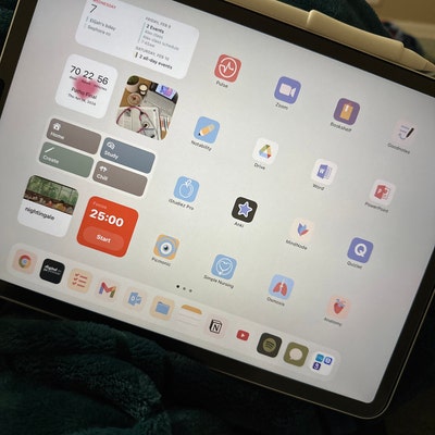 Aesthetic Study and Productivity App Icon Pack 100 Cute Hand Drawn ...