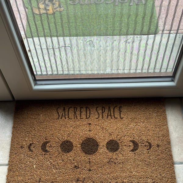Sacred Space Enter With Reverence Doormat Spiritual Inspirational ...