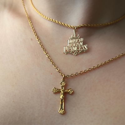 New 14k Yellow Gold Puerto Rican Charm Pendant - Etsy