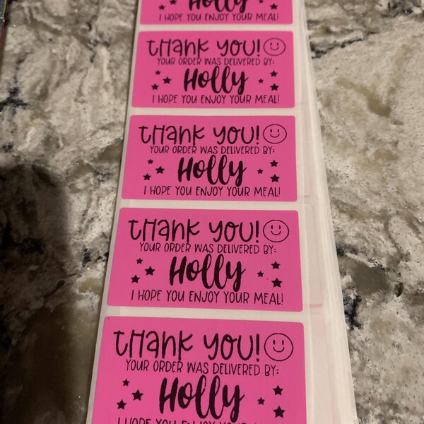 Personalized Winter Delivery Stickers Thank You Stickers Doordash ...