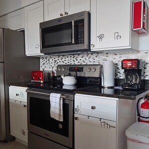 Kitchen Cabinet Decal Logo Vinyl Stickers Modern Cupboard Drawers Home ...