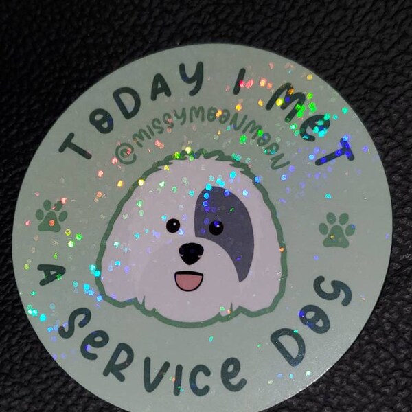Stickers Assistance Animals Save Lives Personalize I Met an Assistance ...