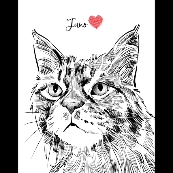 Custom Cat Canvas, Cat Portrait, Cat Canvas, Cat Painting, Cat Loss ...