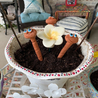 Set of Three Garden Worms Water Sensor Worms for Your Garden or ...