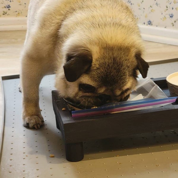 Custom Dog Bowl Feeding Stand | Personalized Breed Dog Feeder | Dog ...