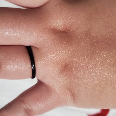 2mm Polished Rose Gold Tungsten Wedding Band for Her - Etsy