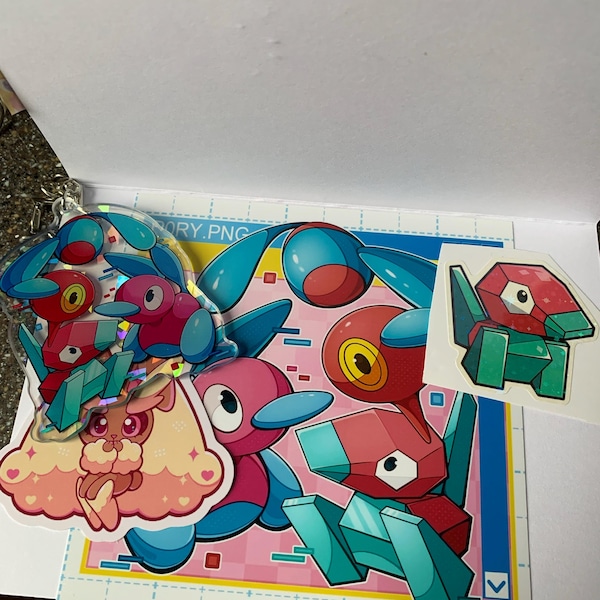 Porygon's Digital Family Mini Print - Etsy