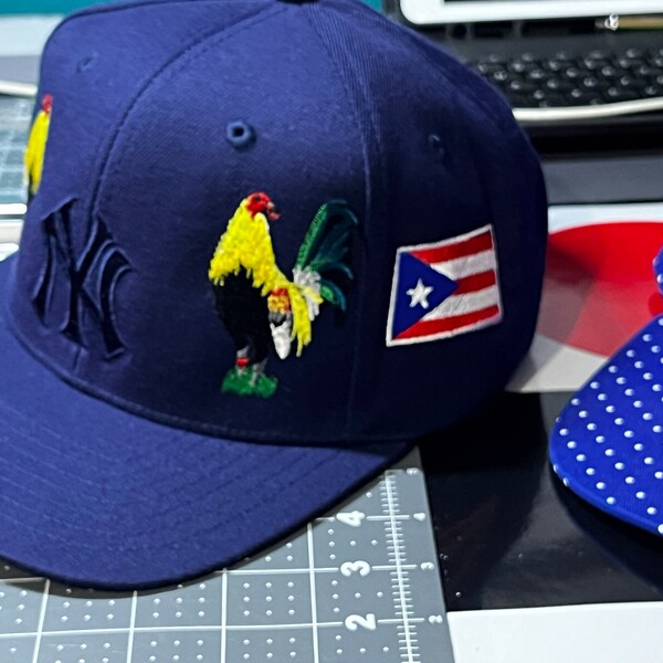 Roosters Embroidery Machine Files Bundle of 3 for Hats, Gallo Gorra ...