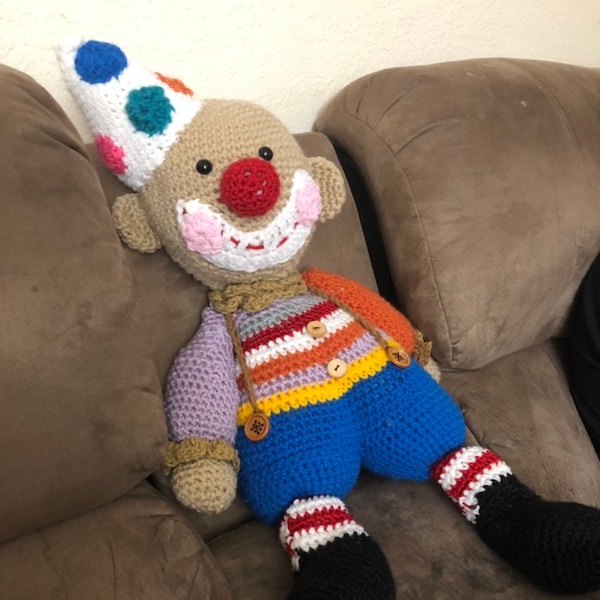 Amigurumi Clown Pattern - Chatterbox the Clown - Crochet Clown Doll ...