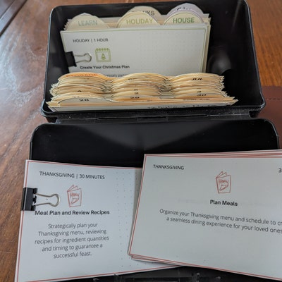 4x6 Just Get Started Card Deck, Index Card Planner, Home Management ...