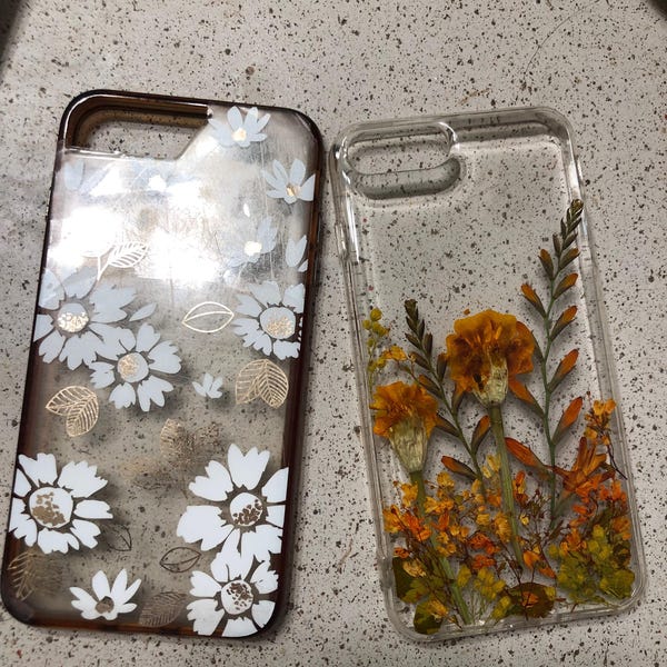 Real Pressed Flower Phone Case for iPhone 16 15 14 13 12 11 Pro Max X ...