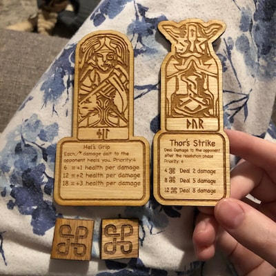 Laser Engraved Orlog Norse God Idols Set 20 Gods - Etsy