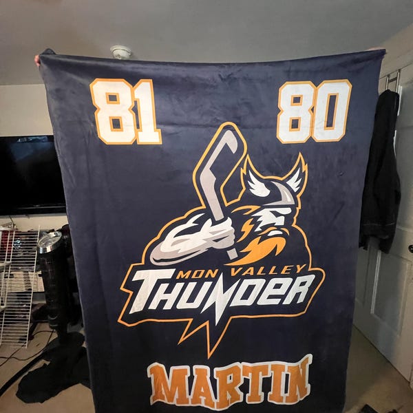 Logo Photo Blanket, Sports Fleece Blanket, Personalized Stadium Team ...