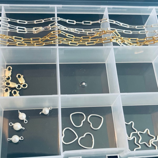 Set of 5 X Star Connectors for Permanent Jewelry - 14kt Gold Filled or ...