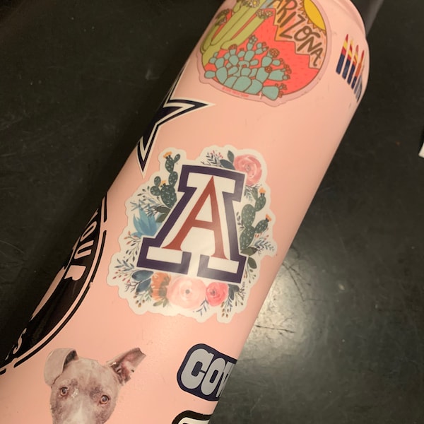 U of A Stickers-vinyl Stickers- Watercolor Vinyl Sticker-uofa Decor ...