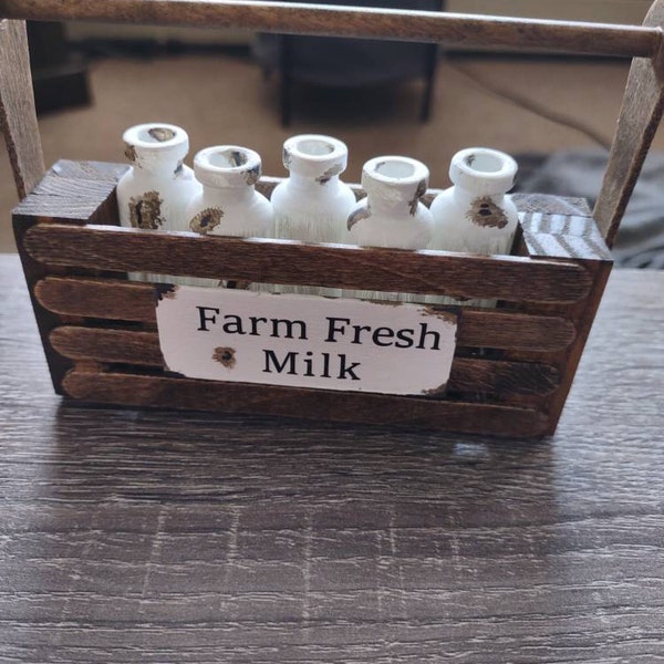 Farmhouse Tier Tray Milk Crate / Mini Farmhouse Milk Crate / Vintage ...