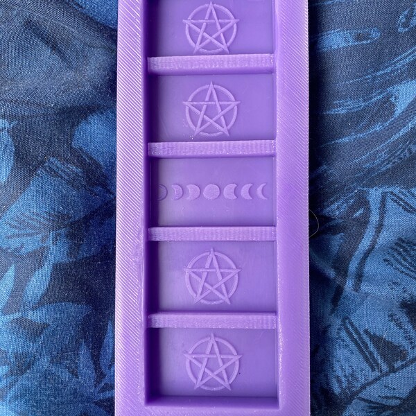Emlems Pentagram Pentacle Moons Silicone Mould for Wax Melts, Resin ...
