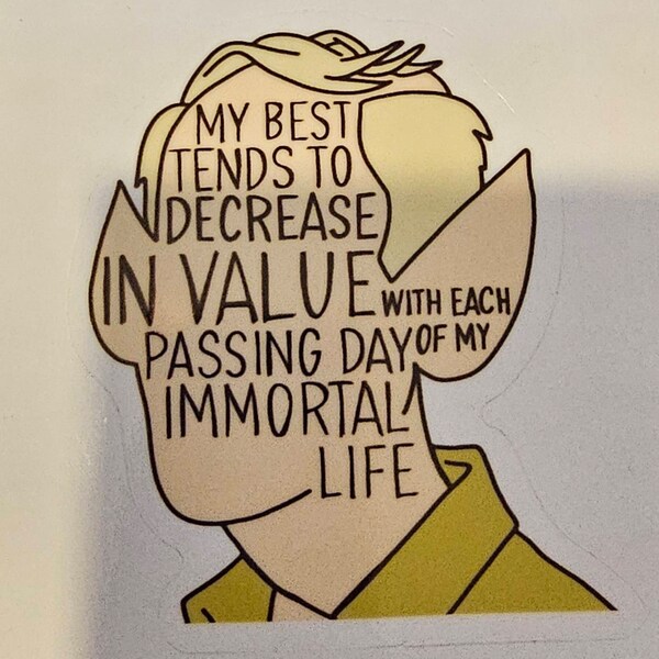 Gilear Faeth "deeply Frightened" Coffee Sticker | Dimension 20 Fantasy ...