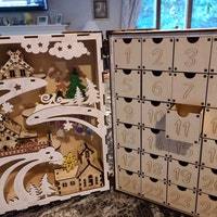 Book Advent Calendar Laser Cut Files Christmas Decor. - Etsy Canada