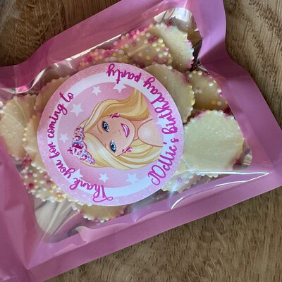 15 Bluey and Bingo Themed Personalised Party Bag Stickers Thank You for ...