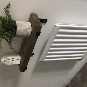 Rustic Radiator Shelf With Shelf Brackets - Etsy UK
