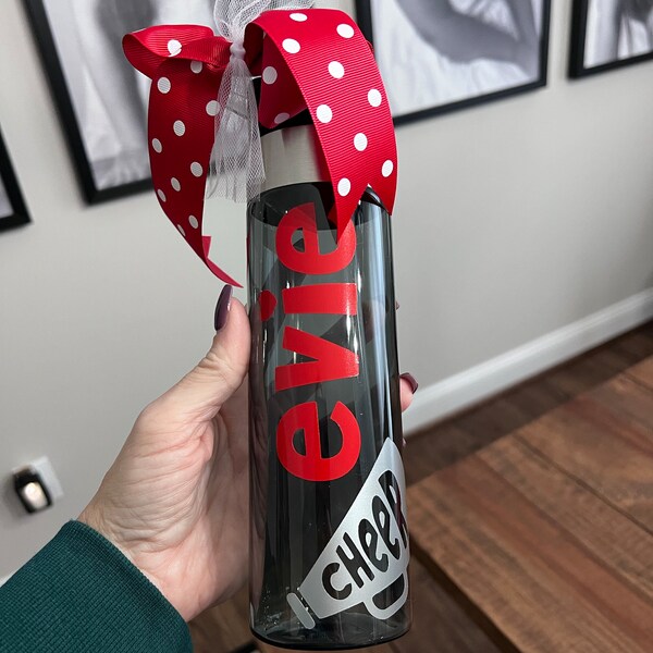 Personalized Cheer Bottle - Cheerleader - Cheer Water Bottle - Cheer ...