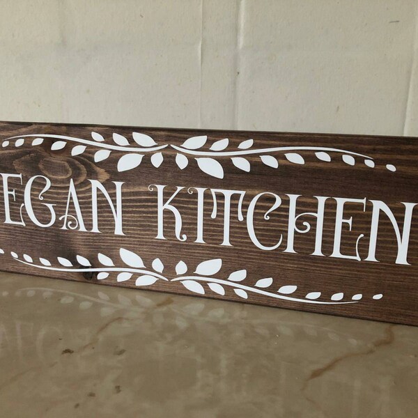 Vegan Sign, Vegan Kitchen Decor, Vegan Gift, Cafe Decor, Tea Room Wall ...