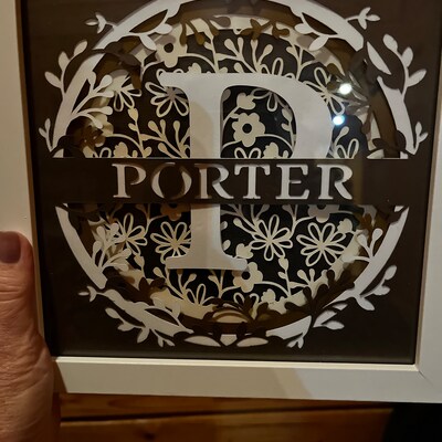 3D Split Monogram A-Z Shadow Box Custom Name Alphabet Family - Etsy