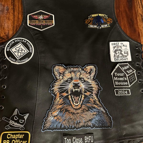 Brutal Grizzly Bear Large Back Patch - Embroidered Wild Angry Beast ...