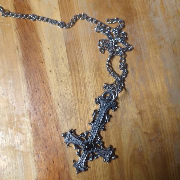 Traumaturgist's Cross: Gothic Inverted Cross Pendant With Custom ...