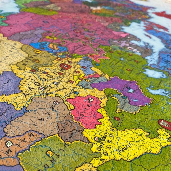 Germany History Map - Holy Roman Empire 1444 - Etsy