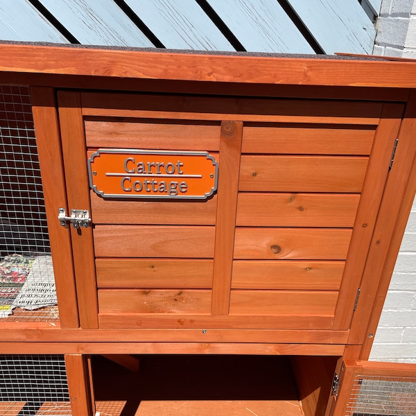 Personalised Rabbit Hutch Door Sign - 20 Colour Options - Etsy