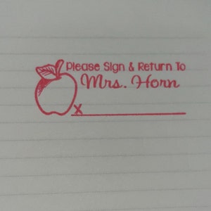Please Sign and Return to Stamp Teacher Stamp, Elementary Classroom ...